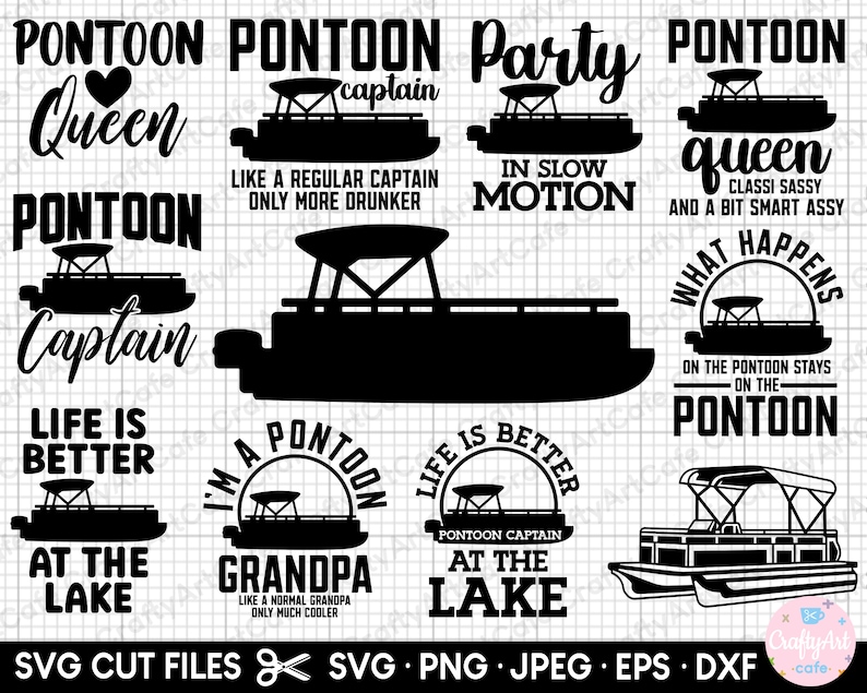 Pontoon Svg Bundle Pontoon Png Bundle - Etsy