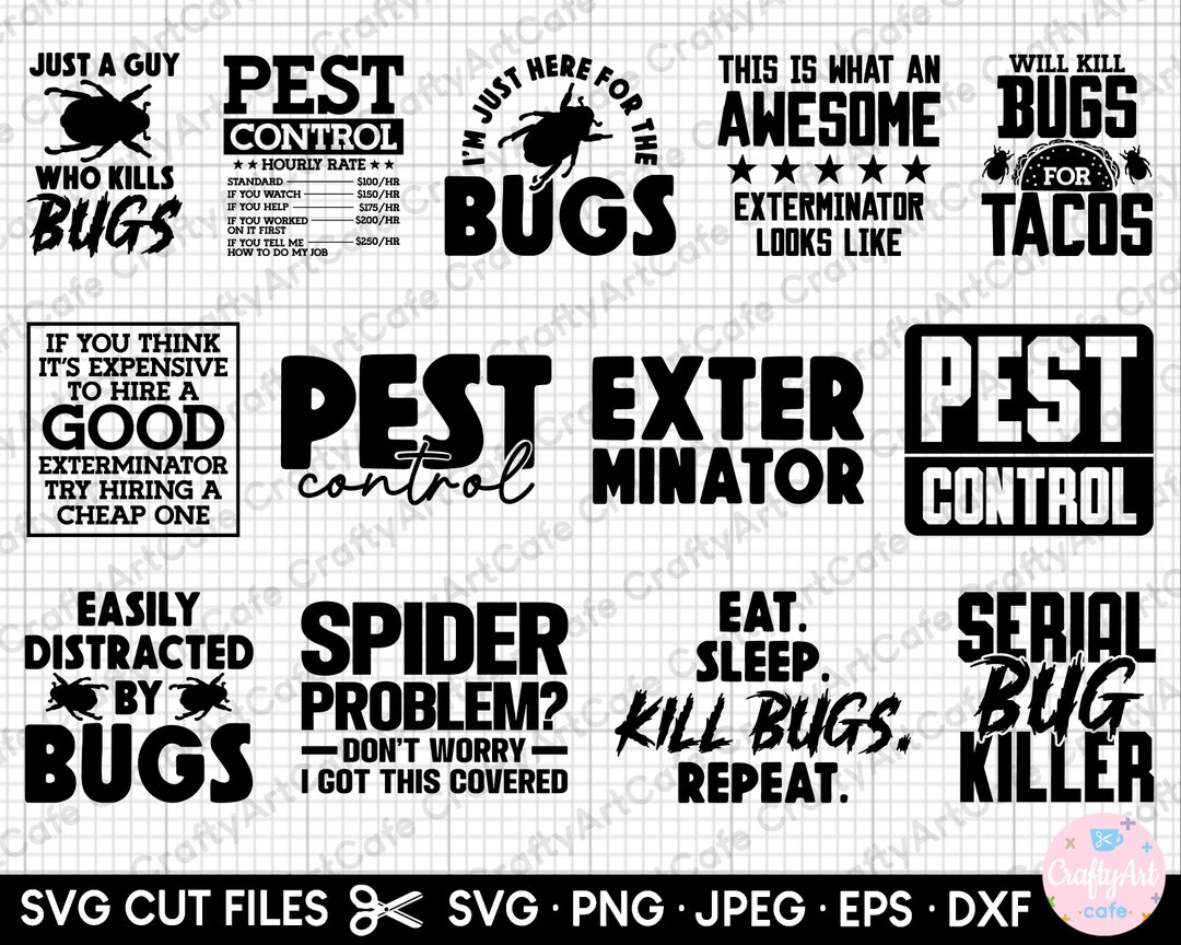 Pest Control Svg Bundle Pest Control Png Bundle Exterminator Svg Bundle ...