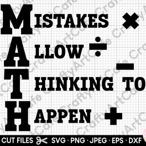 Math Svg for Cricut, Math Png, Math Teacher Svg, Math Teacher Png, Math ...