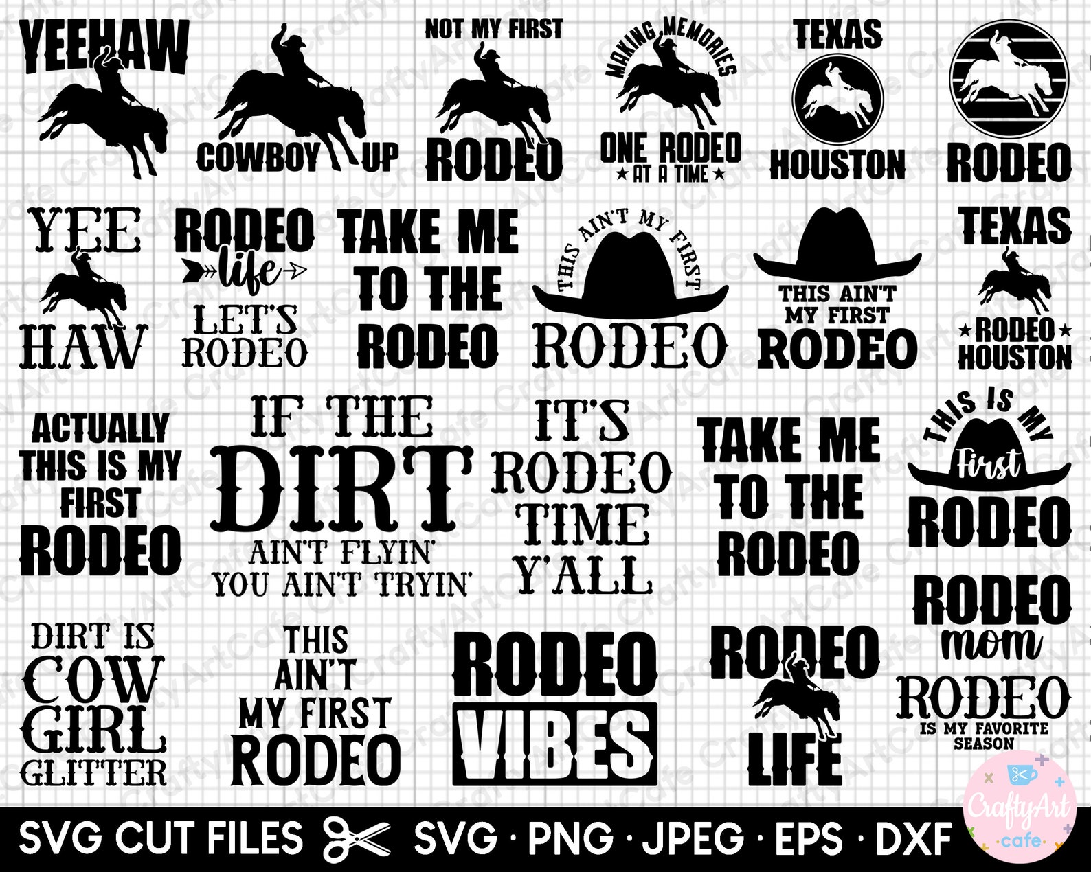 Rodeo Svg Bundle Rodeo Png Bundle Cricut Eps Dxf Cut File Cutting ...