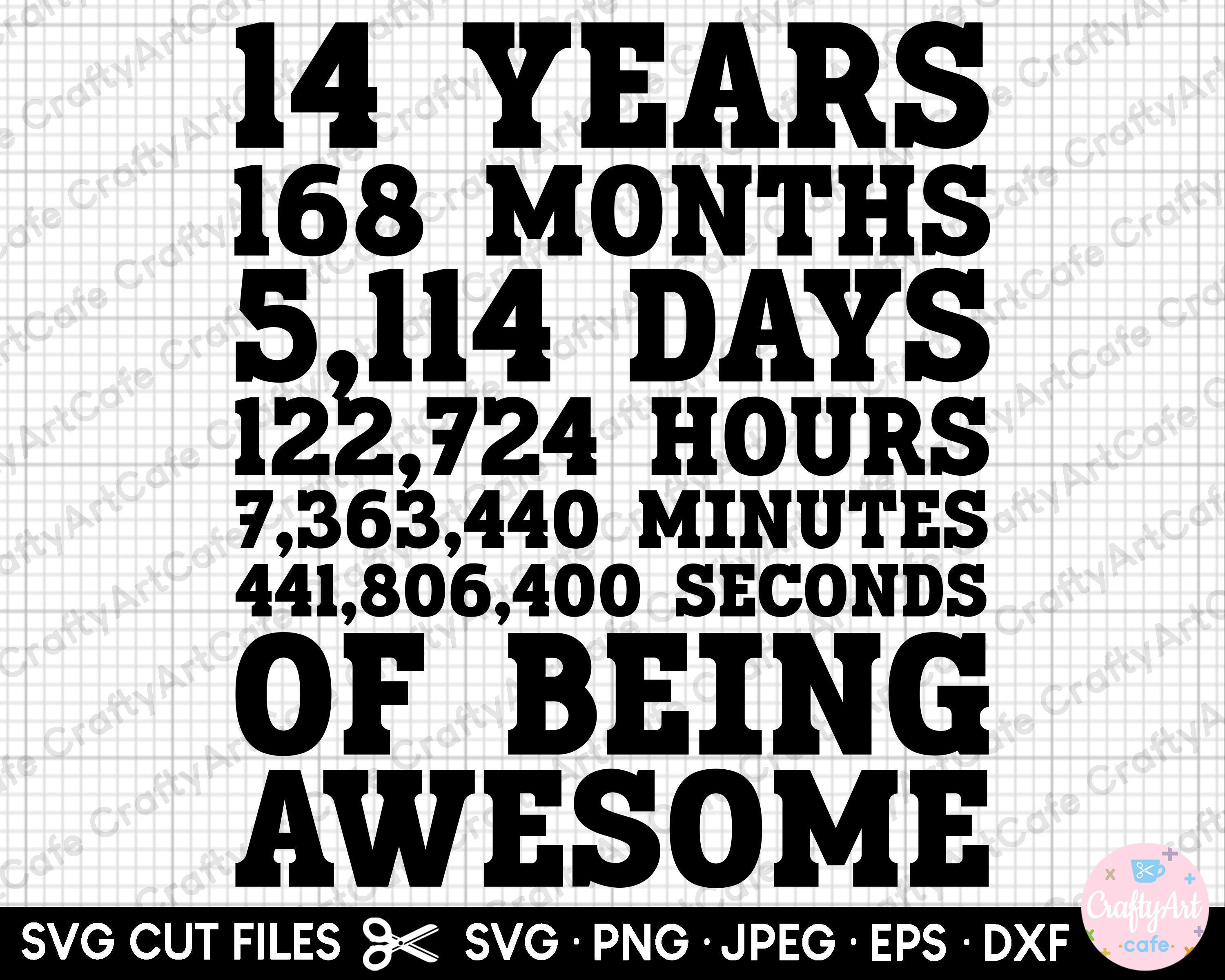 14th Birthday Svg 14 Years Old Svg 14th Birthday Png - Etsy