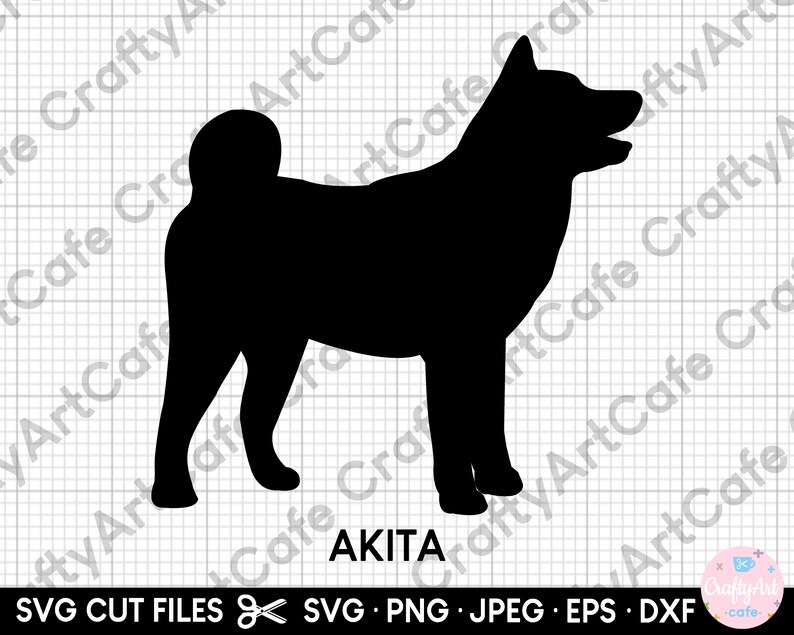 Akita Silhouette Svg Cut File Png Clip Art - Etsy