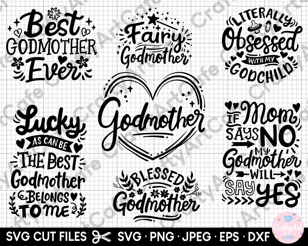 Godmother Svg Bundle for Cricut Shirt Godmother Png Godmother Designs ...
