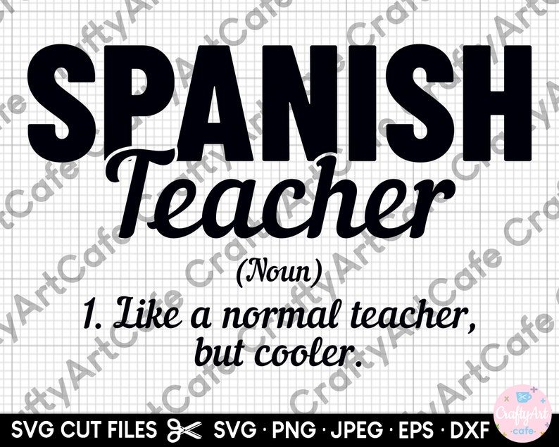 Spanish Teacher Noun Svg Png Cut File Maestra Svg - Etsy UK