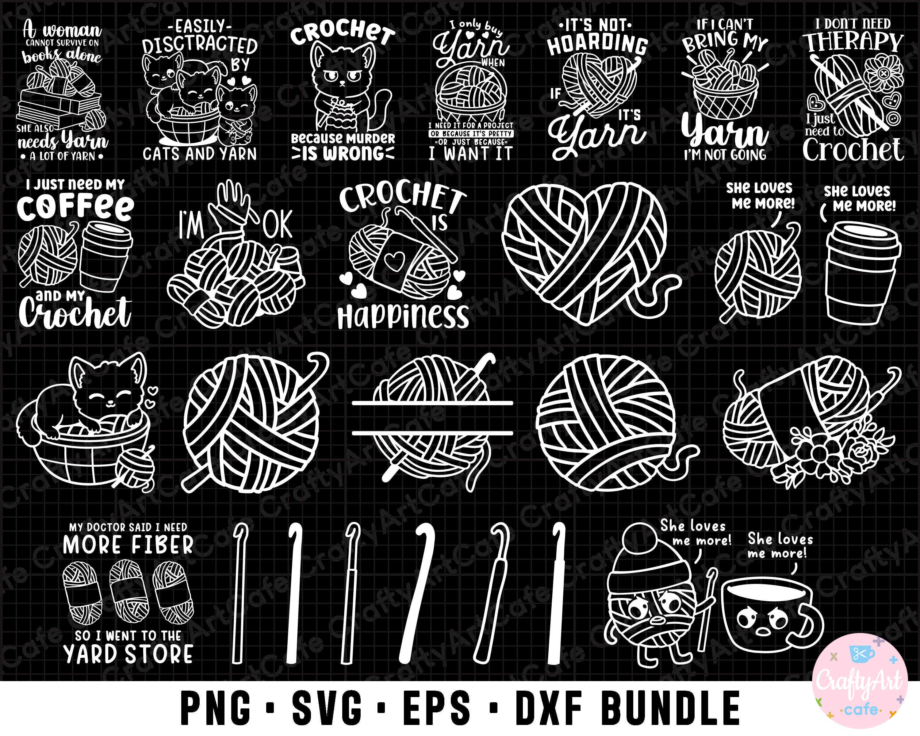 Crochet Png Crochet Svg Crochet Png Bundle Sublimination Commercial Use ...