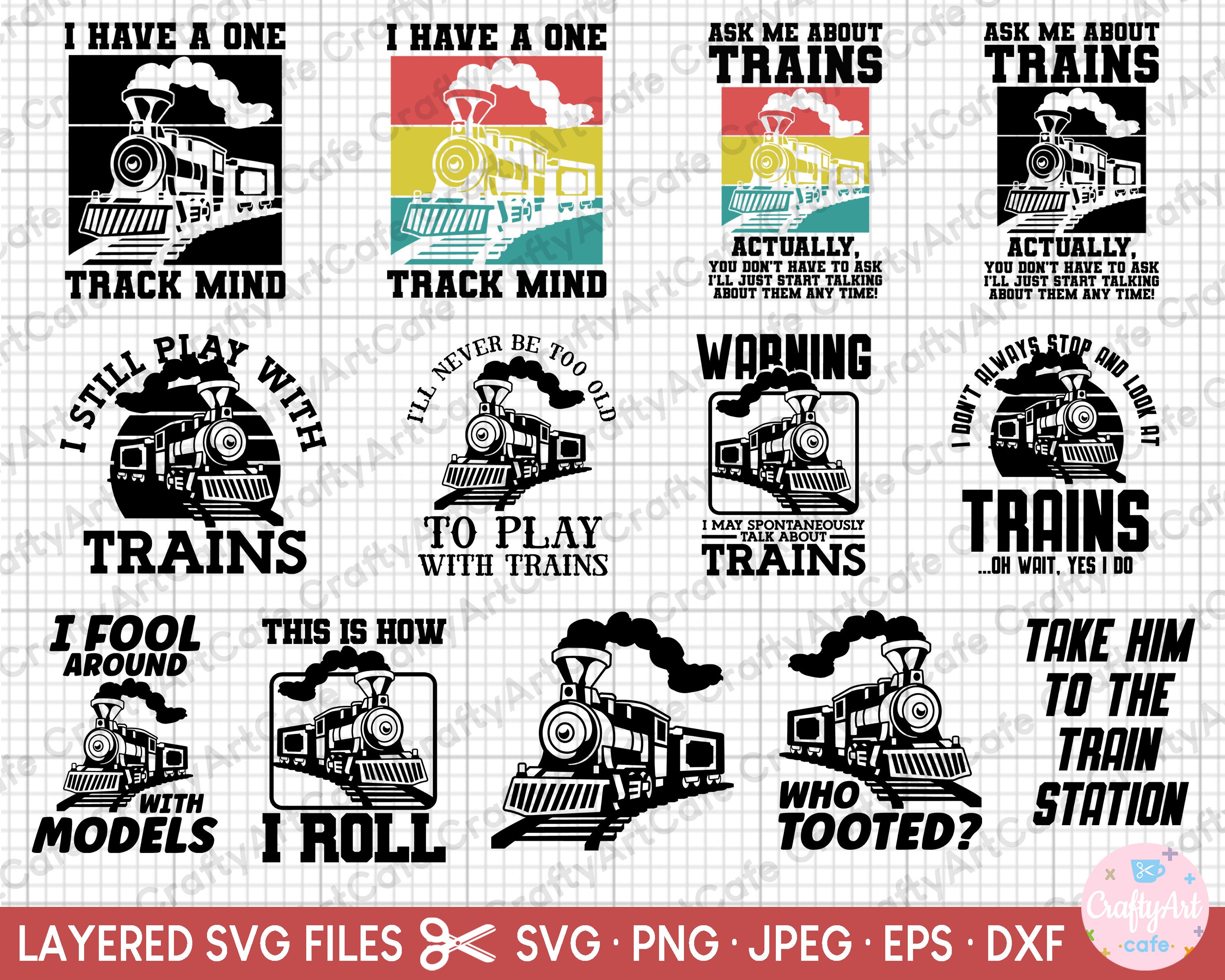 Train Svg Bundle Locomotive Svg Bundle Trains Png Bundle Etsy Canada