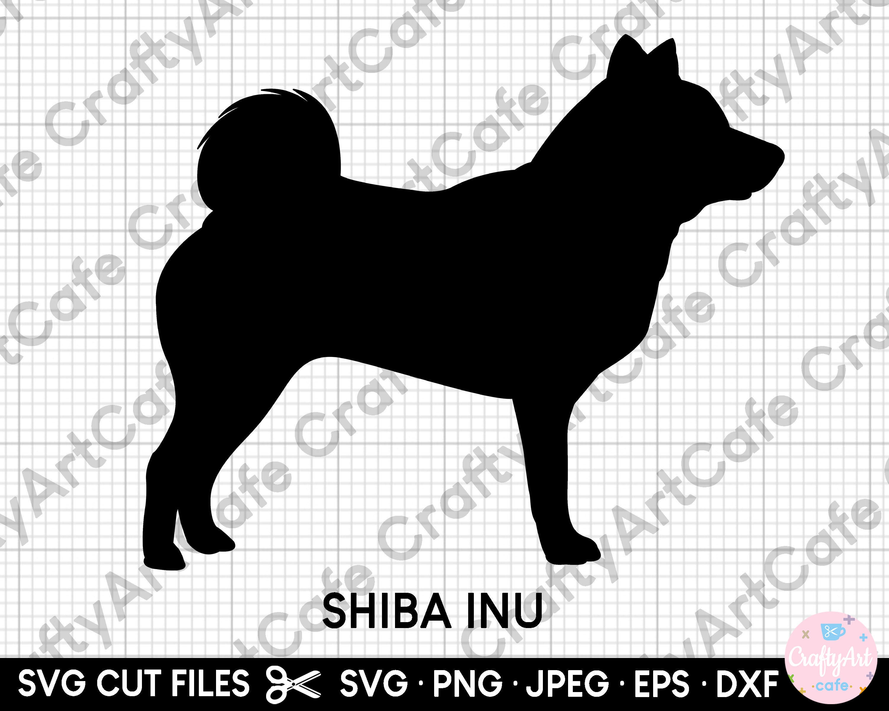 Shiba Inu Silhouette Svg Cut File - Etsy