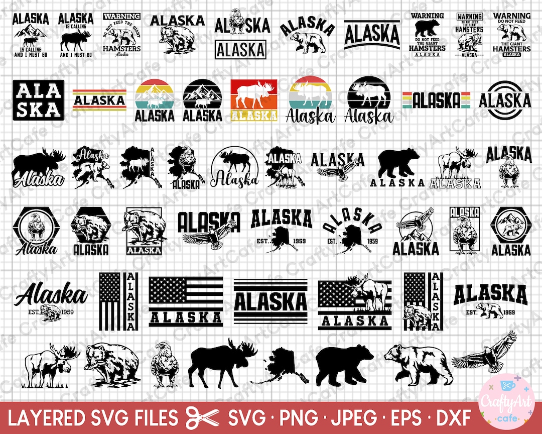 Alaska Svg Bundle, Alaska Png Bundle, Alaska Shirt Design Bundle ...