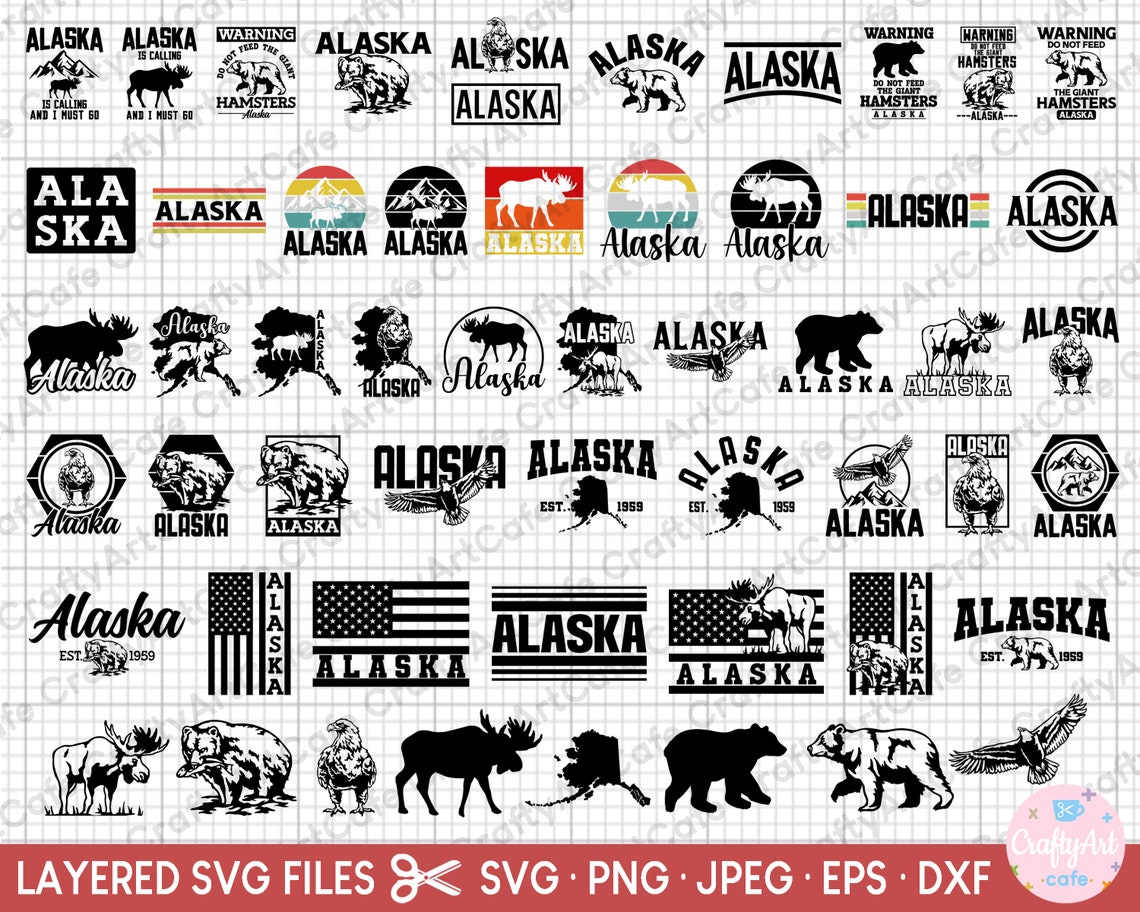 Alaska Svg Bundle Alaska Png Bundle Alaska Shirt Design - Etsy