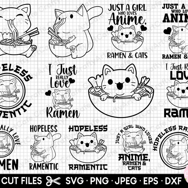 Anime Cat Svg - Etsy