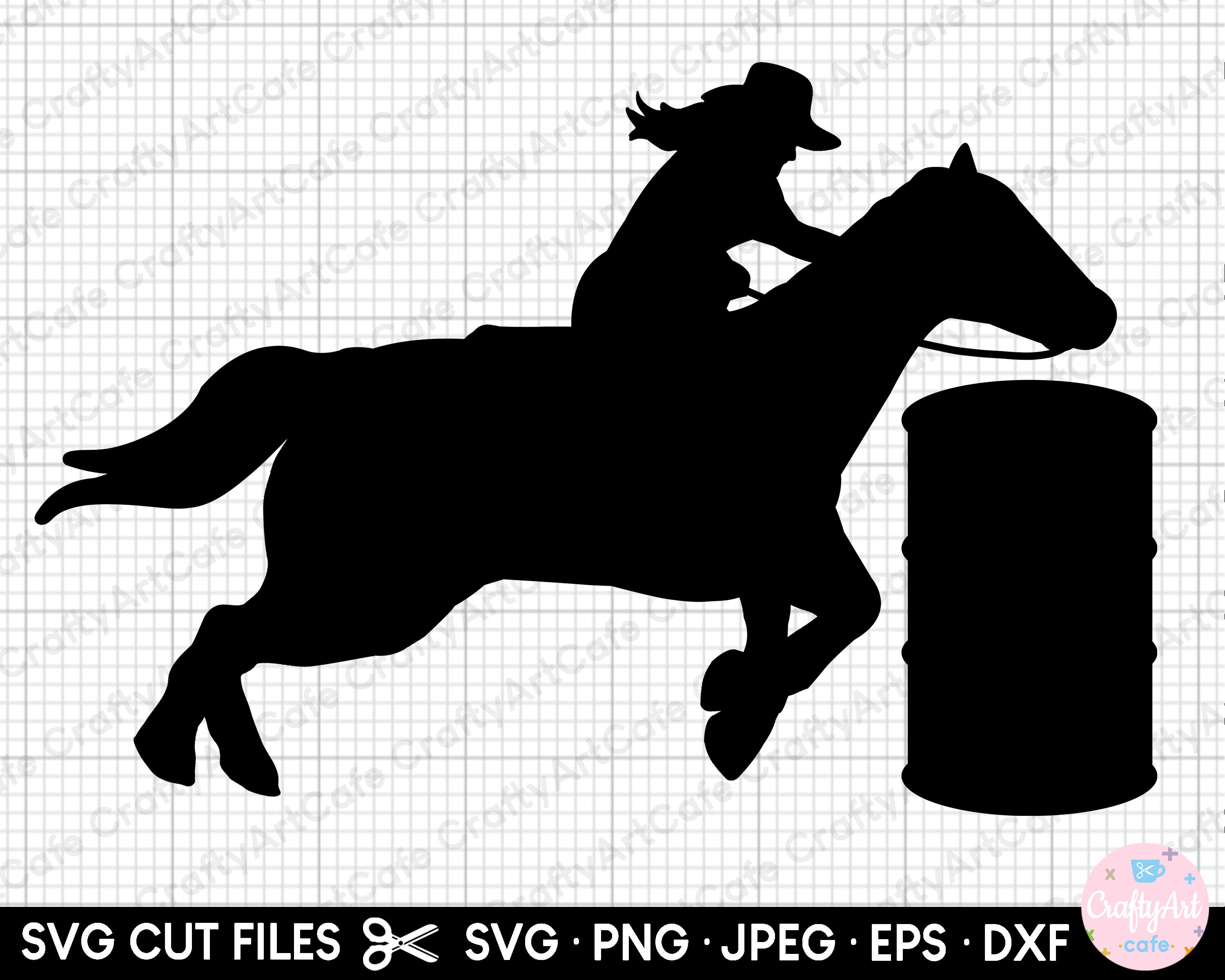 Barrel Racing Silhouette Svg Png Commercial Use - Etsy