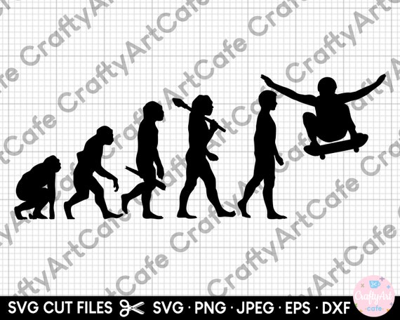 Skateboard Evolution Svg Skateboarder Evolution Svg Skateboard | Etsy