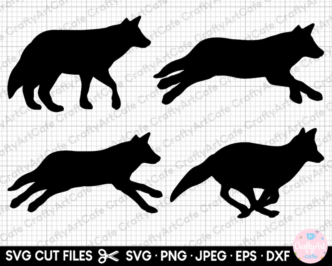 Coyote Silhouette Coyote Clipart Coyote Svg Coyote Png Free Commercial ...