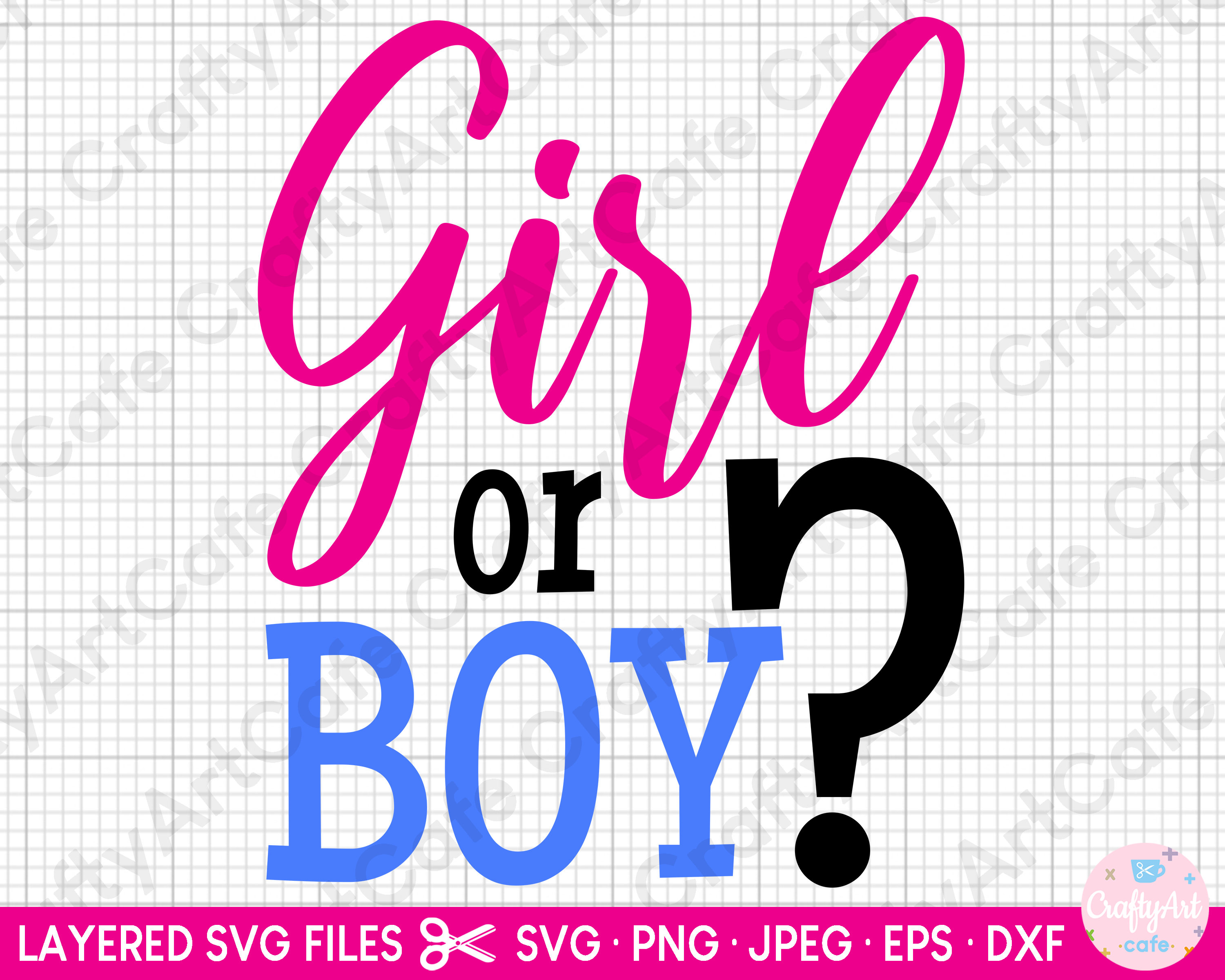 Gender Reveal SVG for Shirts Party Girl or Boy SVG - Etsy