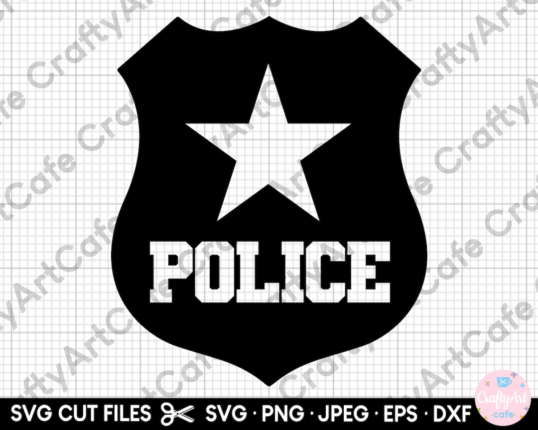 Police Badge Plate Svg Png Clipart Vector Commercial Use - Etsy