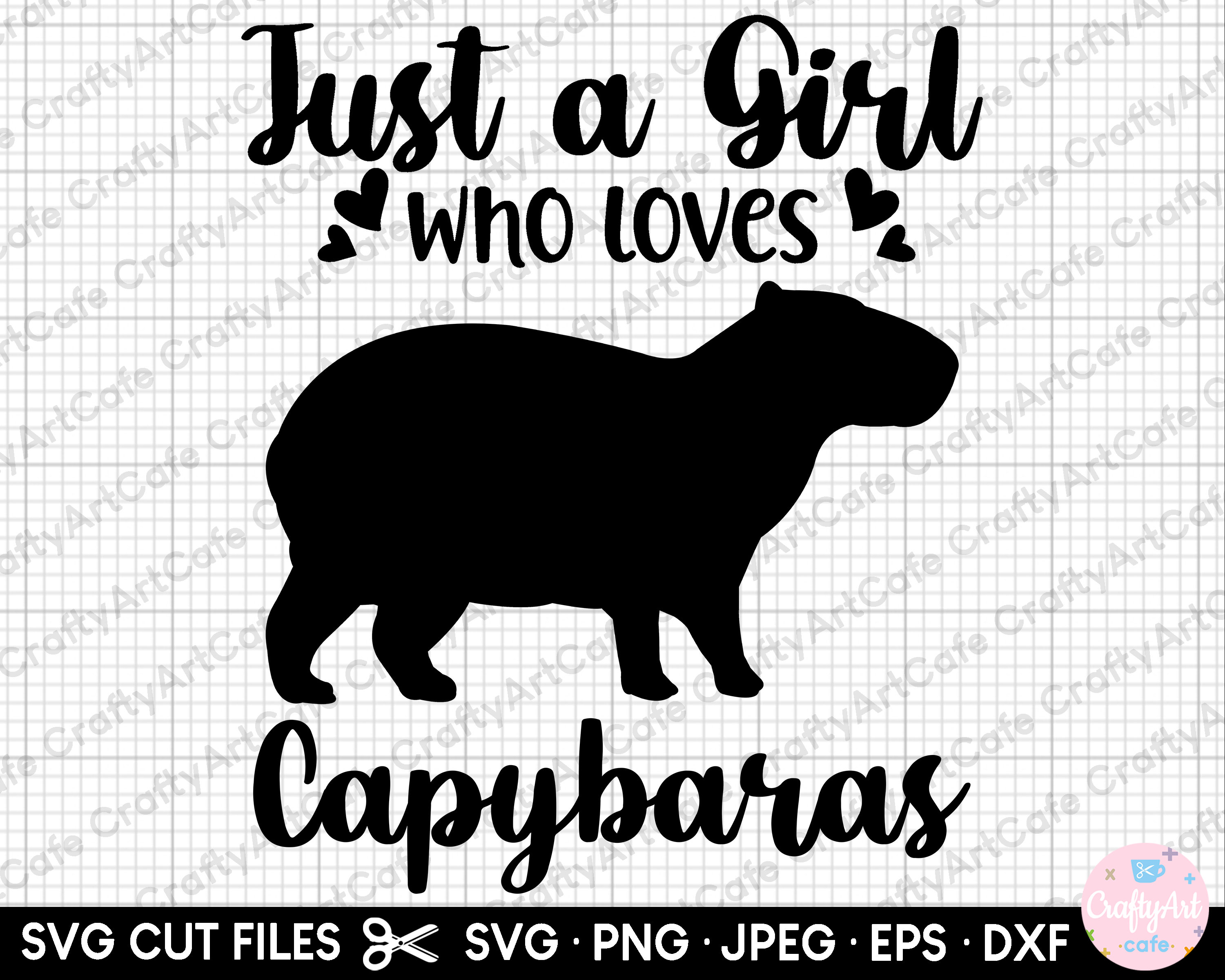 Capybara Svg Capybara Png Just a Girl Who Loves Capybaras Cricut Cut ...
