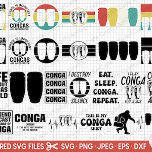 Conga Svg Bundle Cricut Conga Png Bundle Conga Cricut Cut File Clipart ...