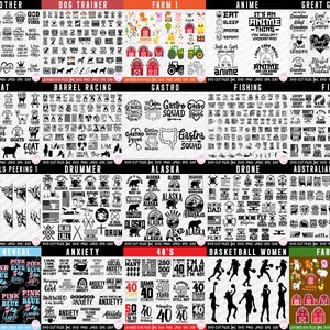 5000+ MEGA SVG Bundle Cricut Cut Files PNG Bundle Sublimation T Shirt ...