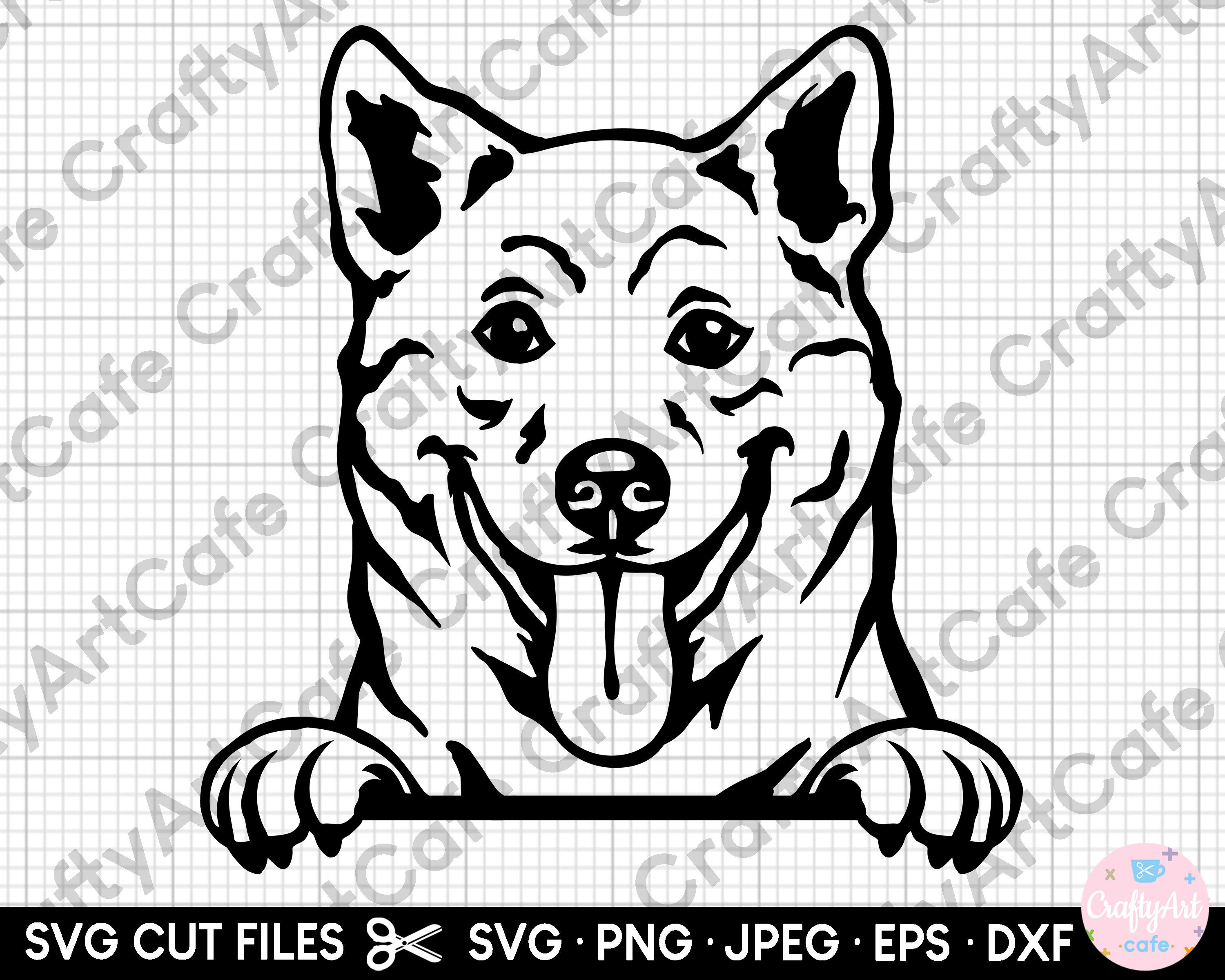 Shiba Inu Peeking Svg Png Silhouette - Etsy