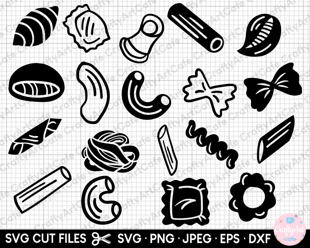 Pasta Svg Pasta Png Pasta Clipart Pasta Vector Commercial Use - Etsy