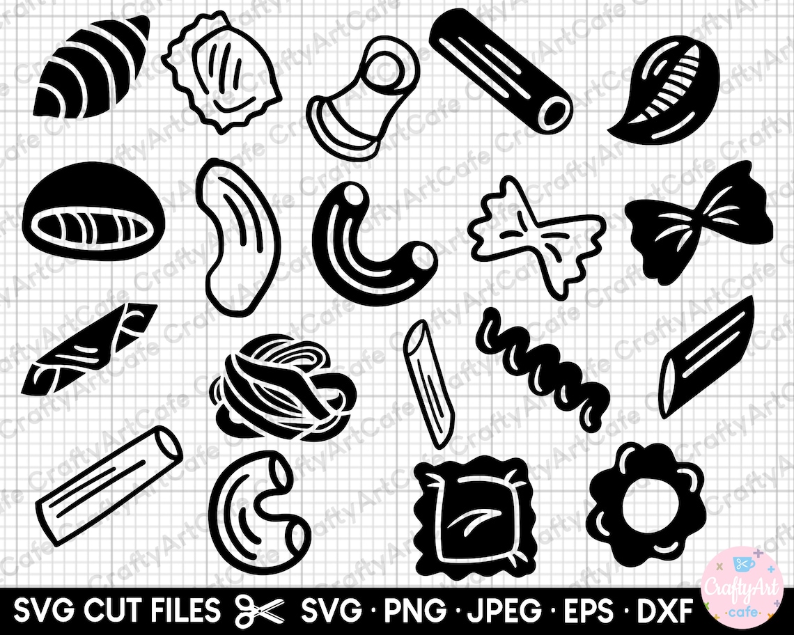 Pasta Svg Pasta Png Pasta Clipart Pasta Vector Commercial Use - Etsy