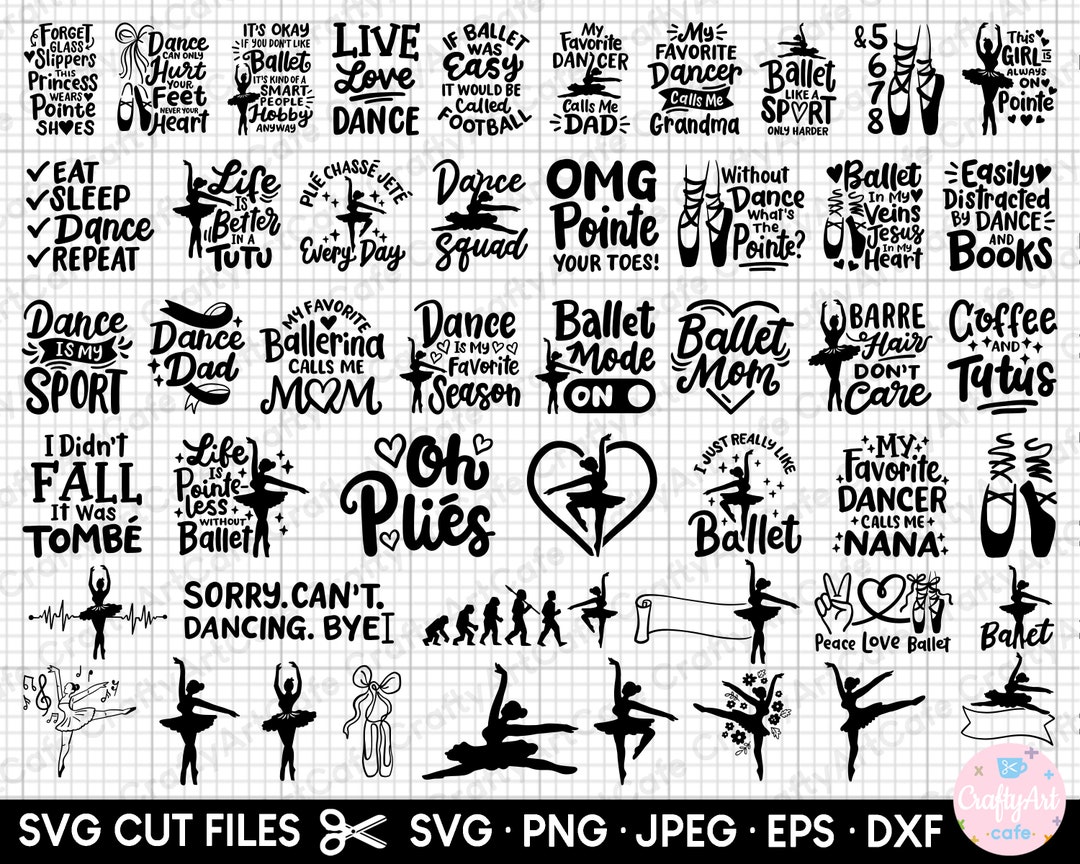 Ballet Svg Bundle Cricut Cut Files Ballet Png Bundle Ballet Shirt ...