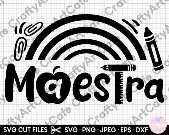 Maestra Svg - Etsy