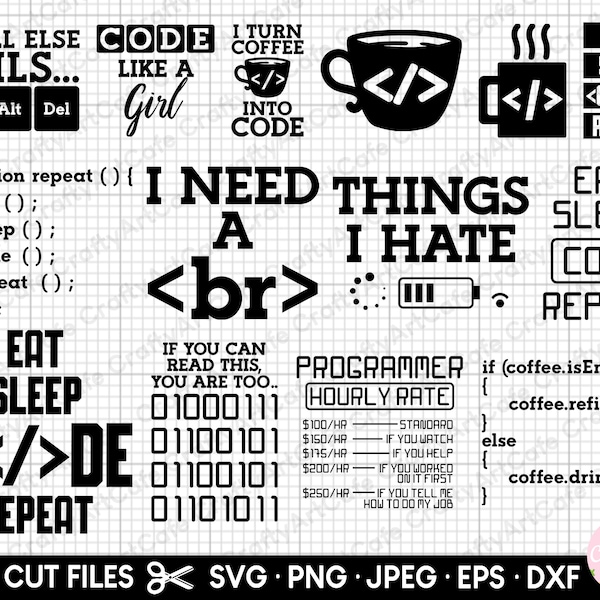 Programmer Svg - Etsy