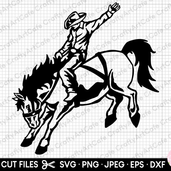 Bronc Rider Clipart - Etsy