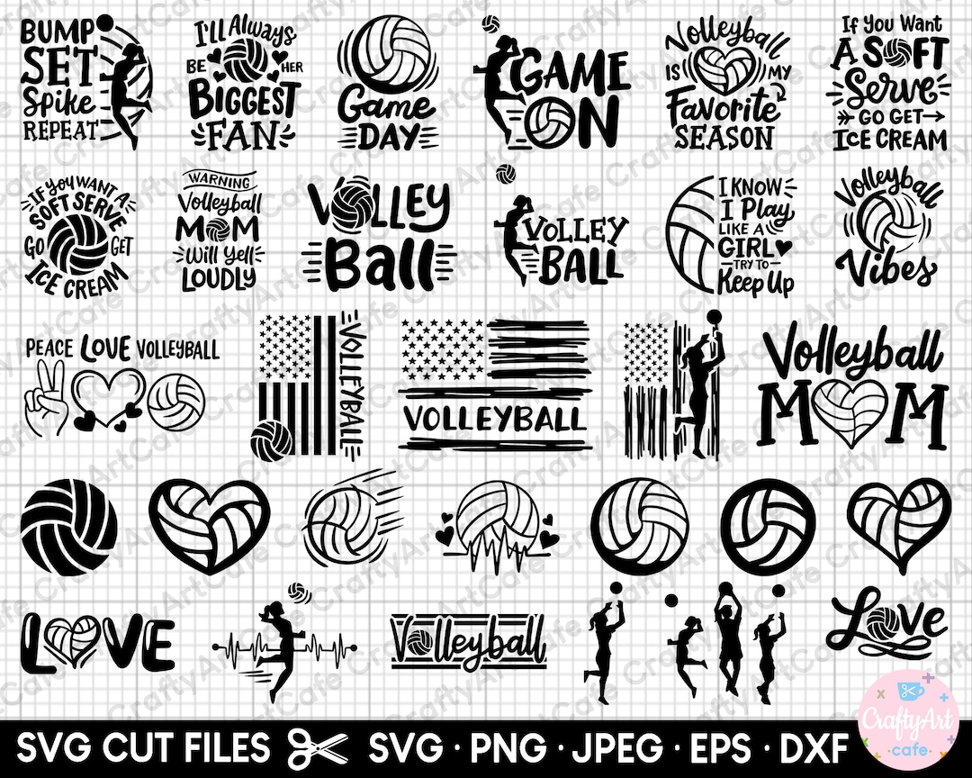 Volleyball Svg Bundle Volleyball Png Bundle Cricut Commercial Use - Etsy