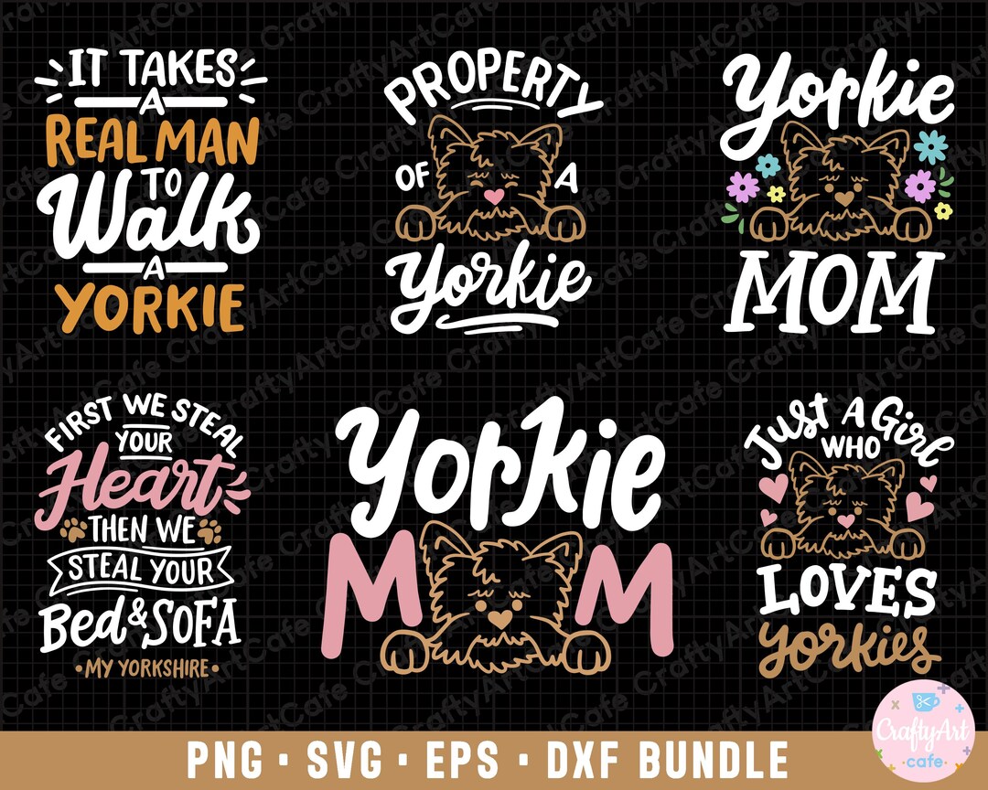 Yorkie Png Yorkie Svg Yorkie Png Bundle Sublimination Commercial Use ...