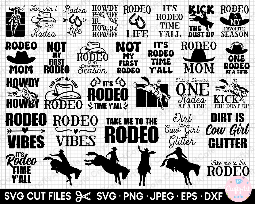 Rodeo Svg Bundle Cricut Cut Files Rodeo Png Bundle Rodeo Shirt Design ...