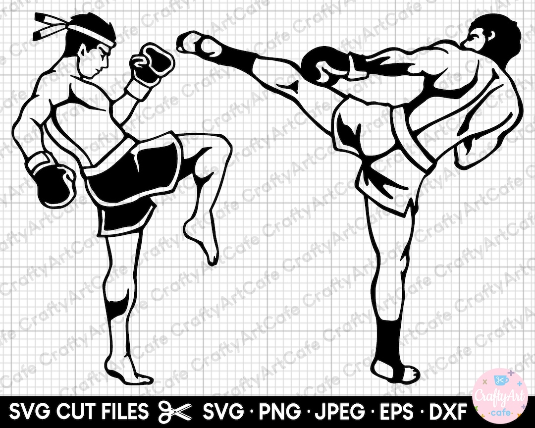 Muay Thai Fighter Svg Bundle Muay Thai Fighter Png Eps Dxf Jpeg Jpg ...
