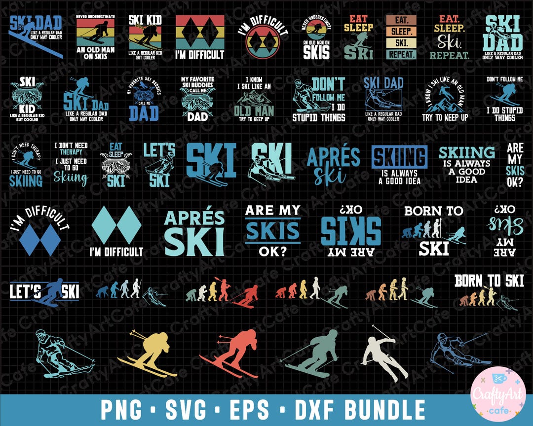 Ski Png Ski Svg Ski Png Bundle Sublimination Commercial Use Ski Eps Dxf ...