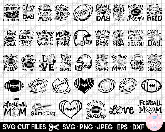 Football Svg Bundle Cricut Cut Files for Shirts American - Etsy Australia