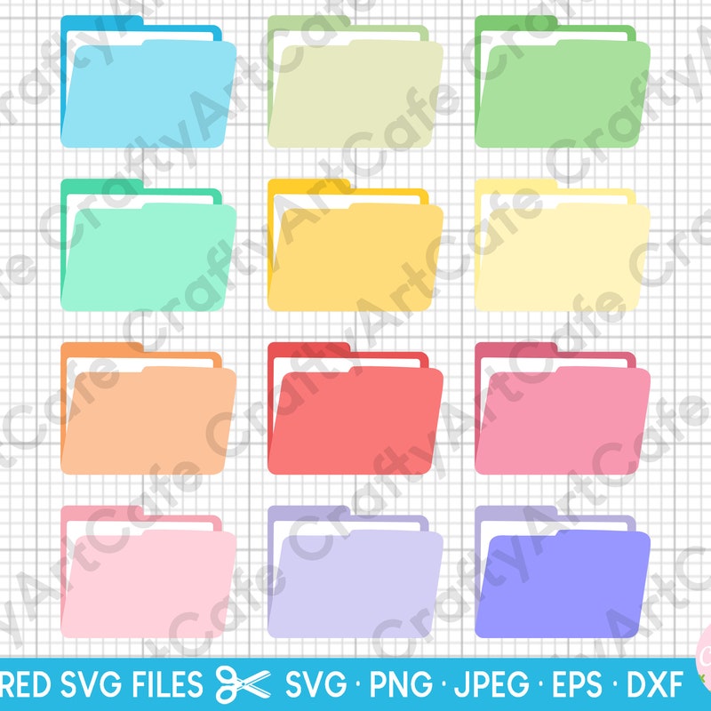 Folders Clipart - Etsy