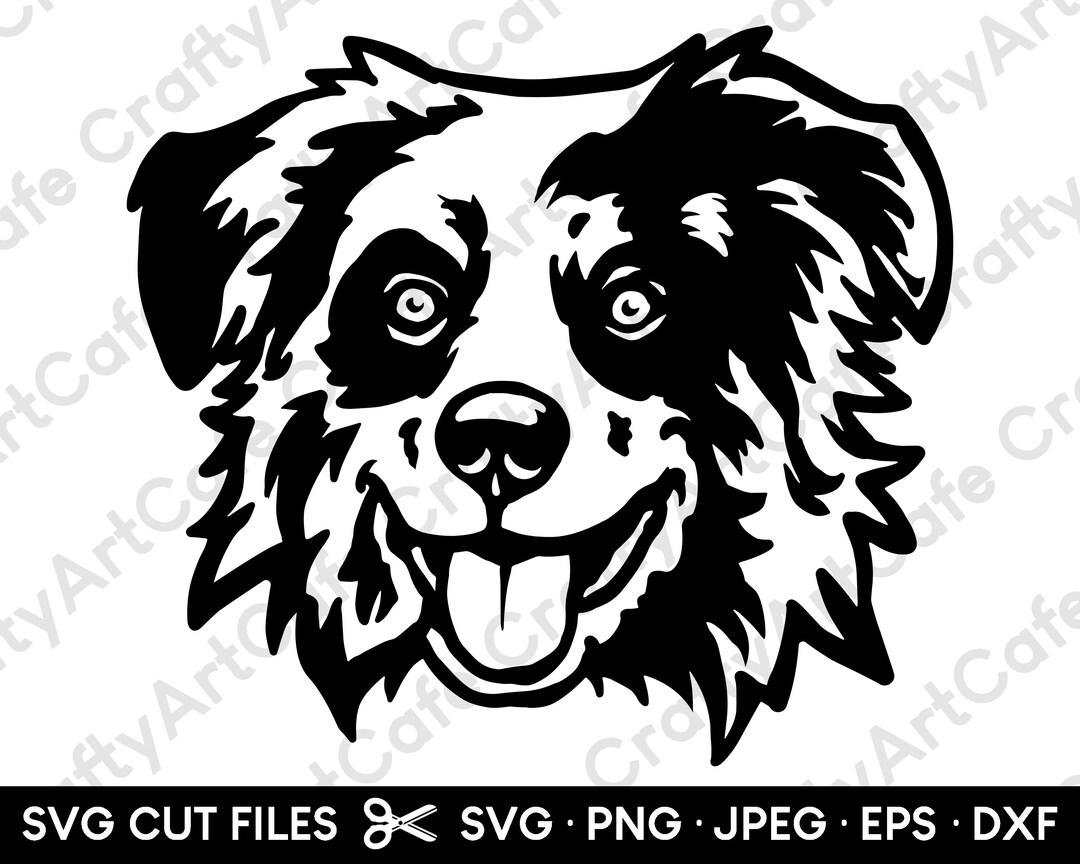 Australian Shepherd Head SVG for Cricut Aussie SVG Australian Shepherd ...