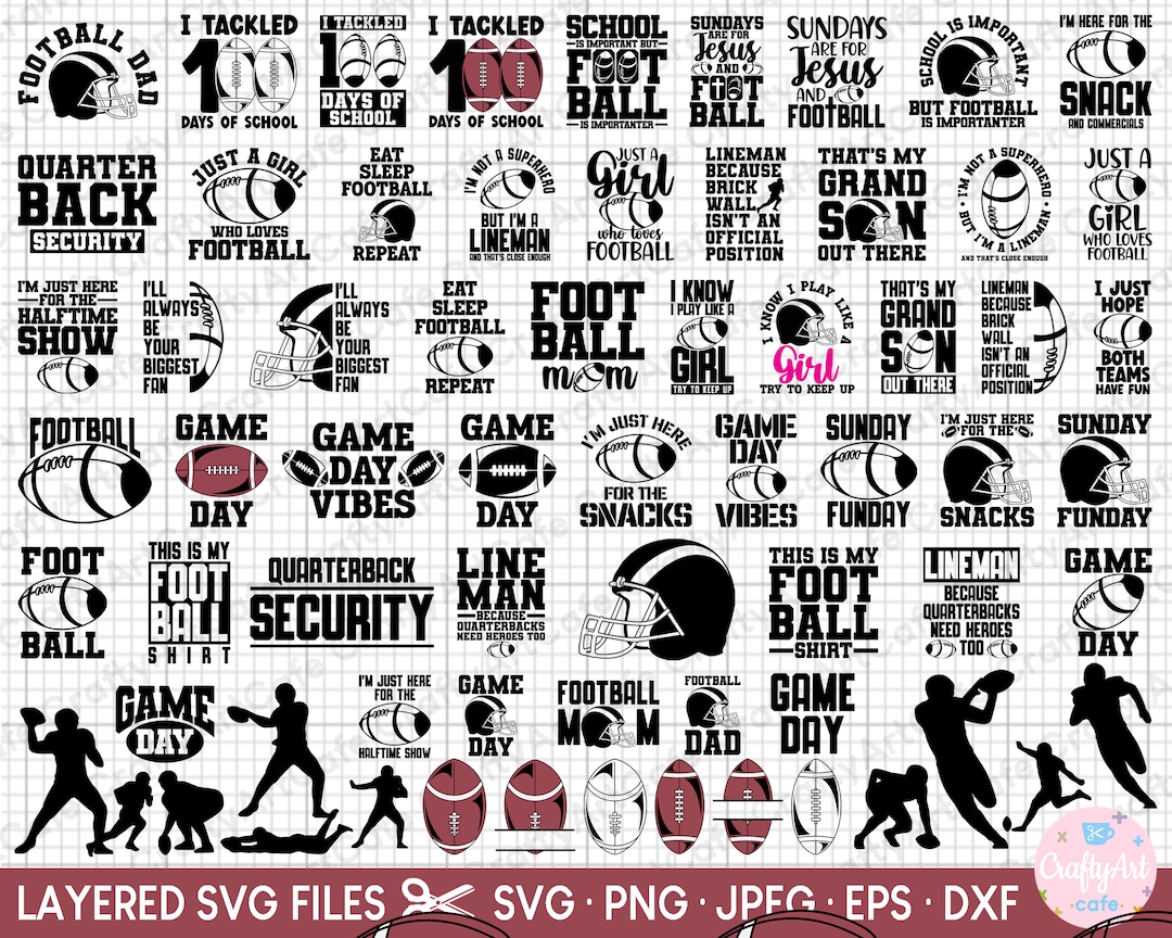 Football Svg Bundle Football Png Bundle Football Player Svg Football ...