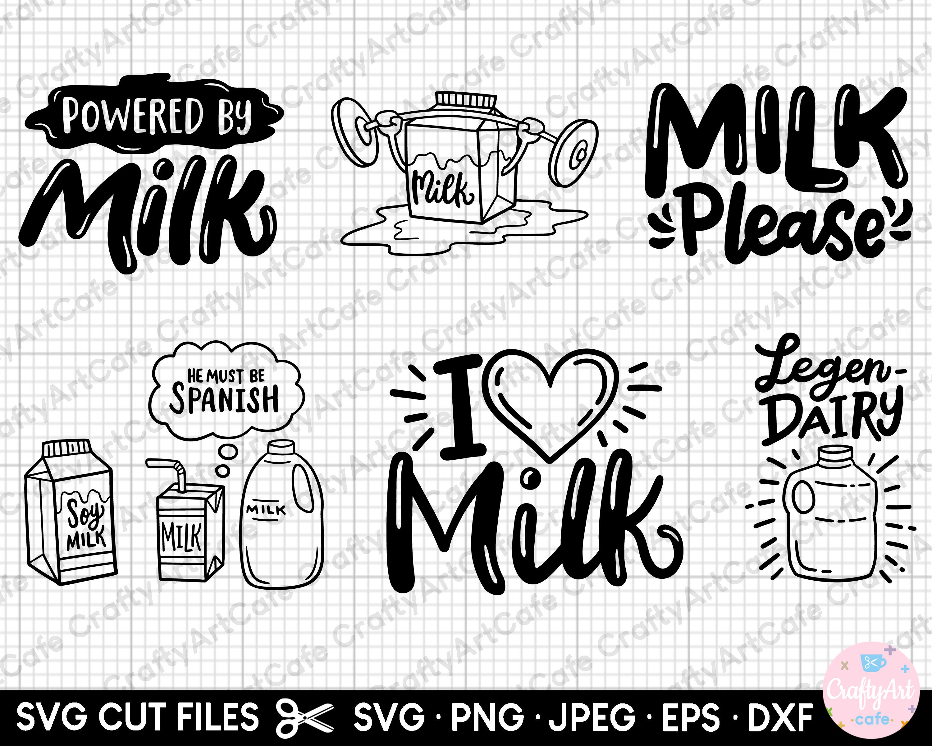 Milk Svg Bundle Milk Png Bundle Milk Lover Shirt Design Cricut - Etsy