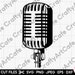 Microphone Svg Mic Svg Retro Microphone Svg Clipart Vector - Etsy