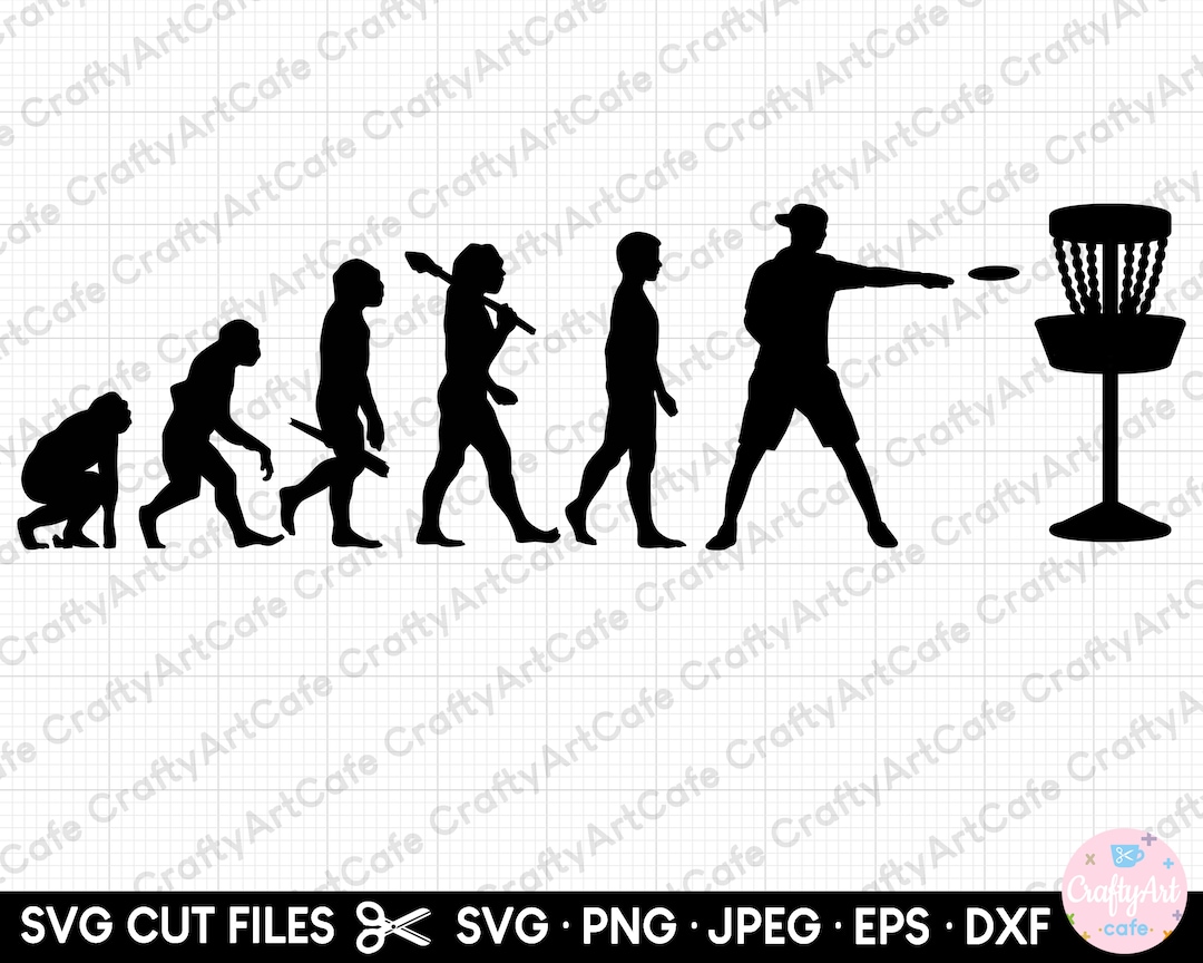 Disc Golf Svg Evolution - Etsy