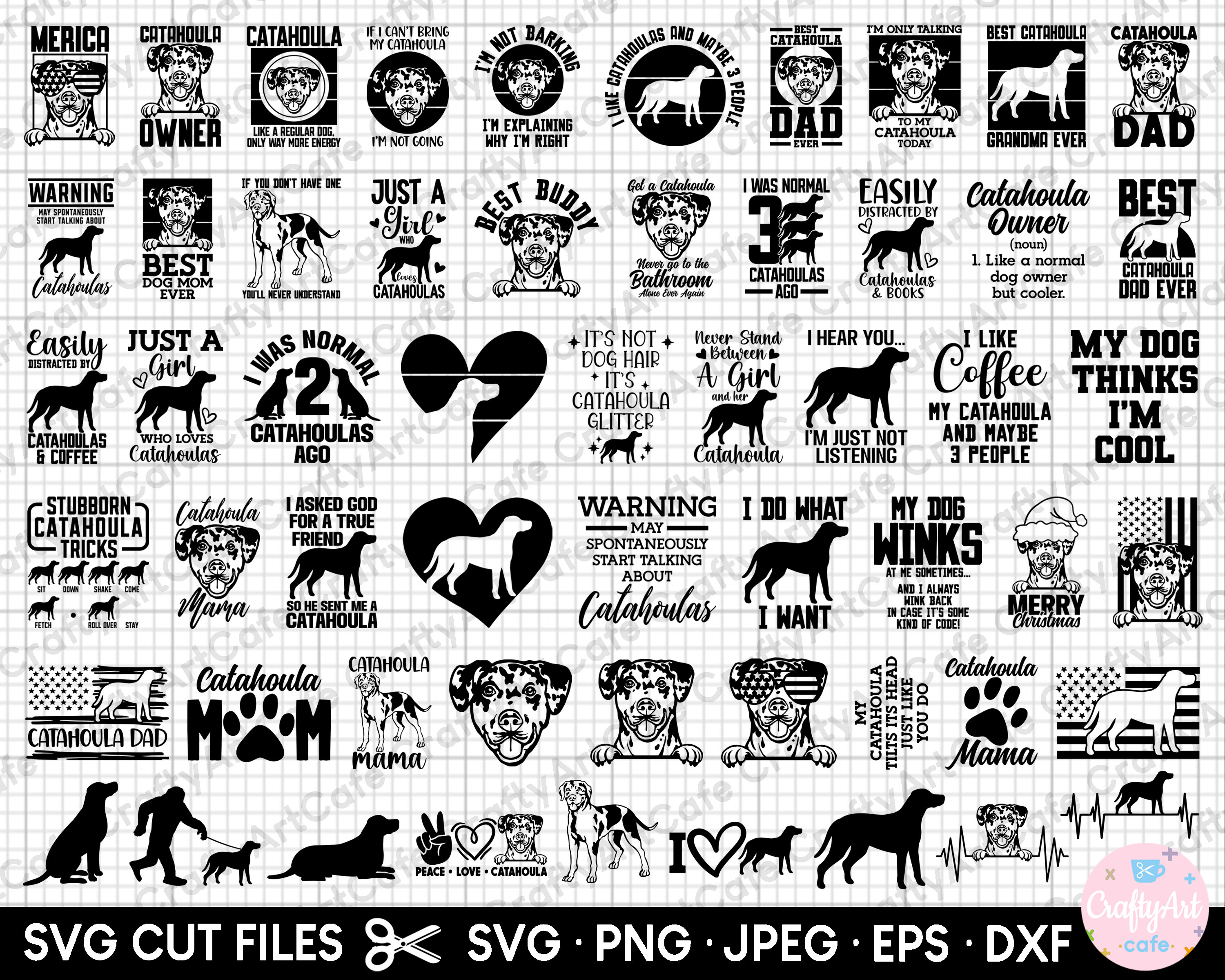 Catahoula Svg Bundle Cricut Cut File Catahoula Png Bundle Free ...