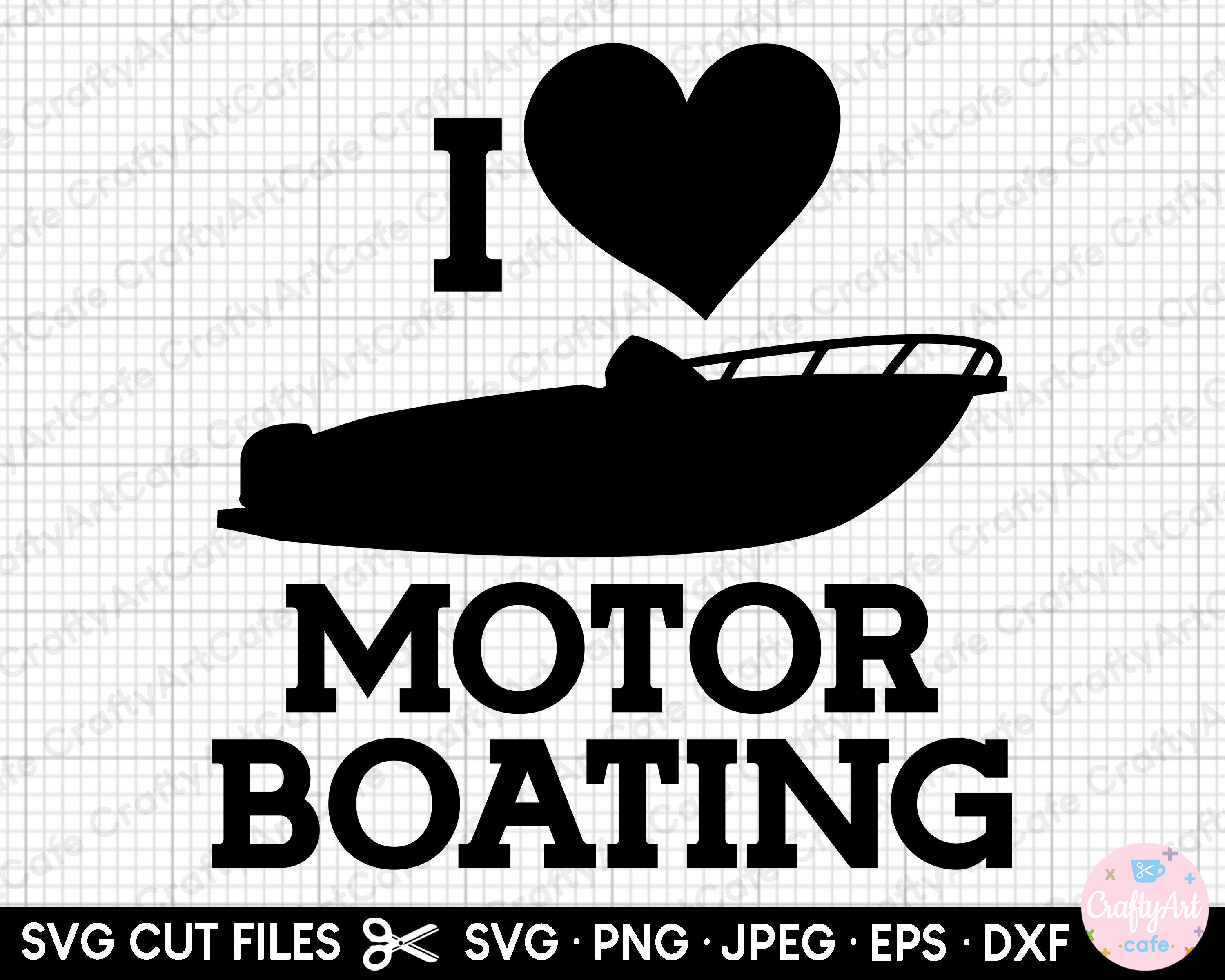 Boating Svg File for Cricut Shirt Free Commercial Use Boating Png Shirt I Love Motorboating - Etsy