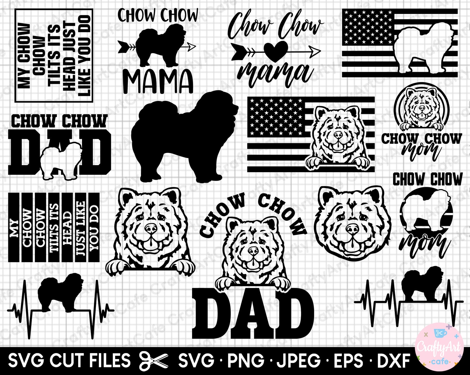 Chow Chow Svg Bundle Chow Chow Png Bundle Chow Chow Svg Cricut Shirt ...