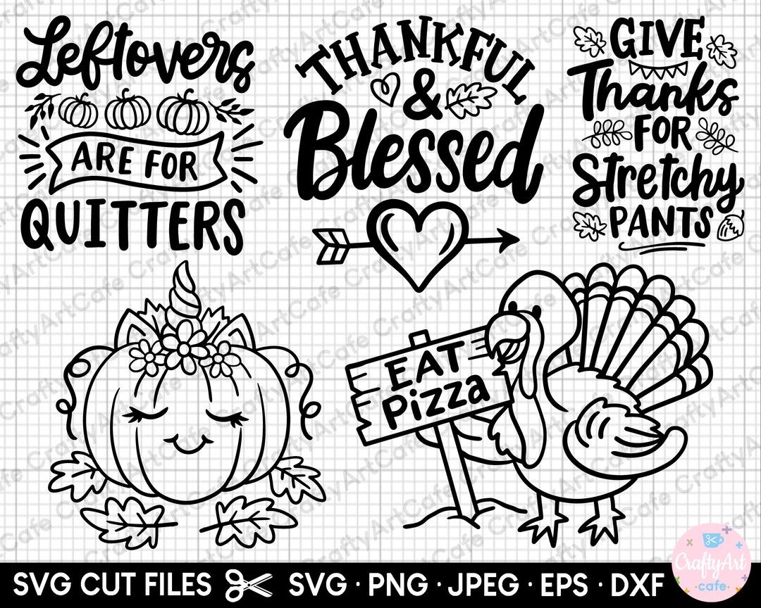 Thanksgiving Svg Bundle Cricut Thanksgiving Png Bundle Eps Dxf Jpg Cut ...