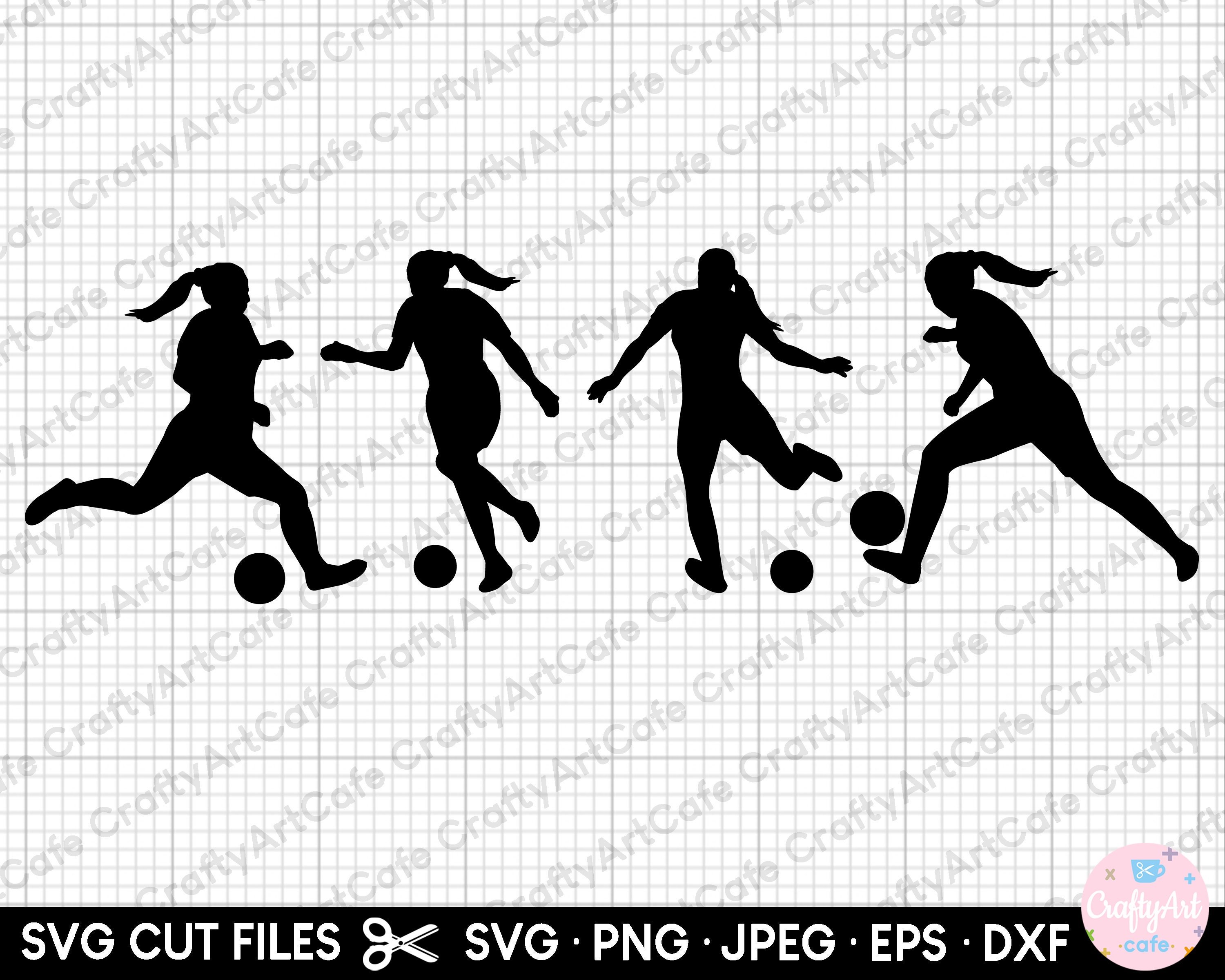 Soccer Girl Silhouette Svg Png Free Commercial Use - Etsy