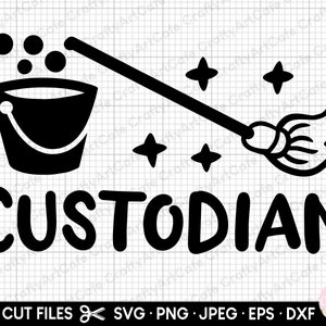 School Custodian Svg Png - Etsy