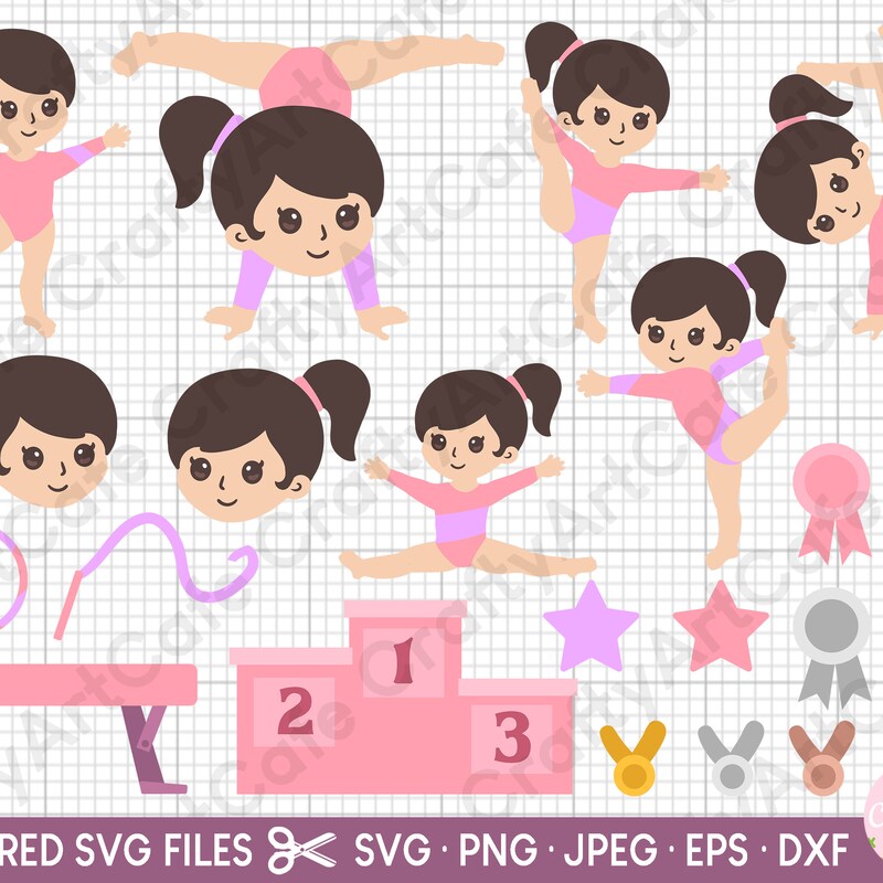 Gymnastic Clip Art - Etsy