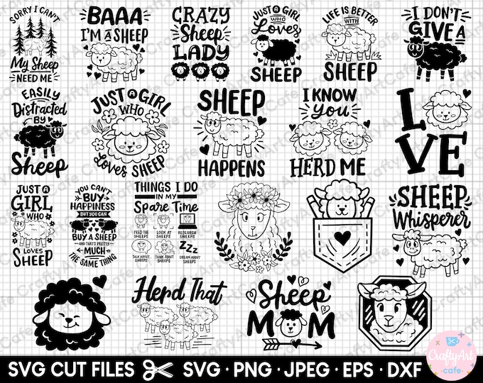 Sheep. Svg Png Eps Dxf Cut Files. - Etsy Canada