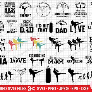 Kickboxing Svg Bundle, Kickboxing Png Bundle, Kickboxer Svg, Kickboxer ...